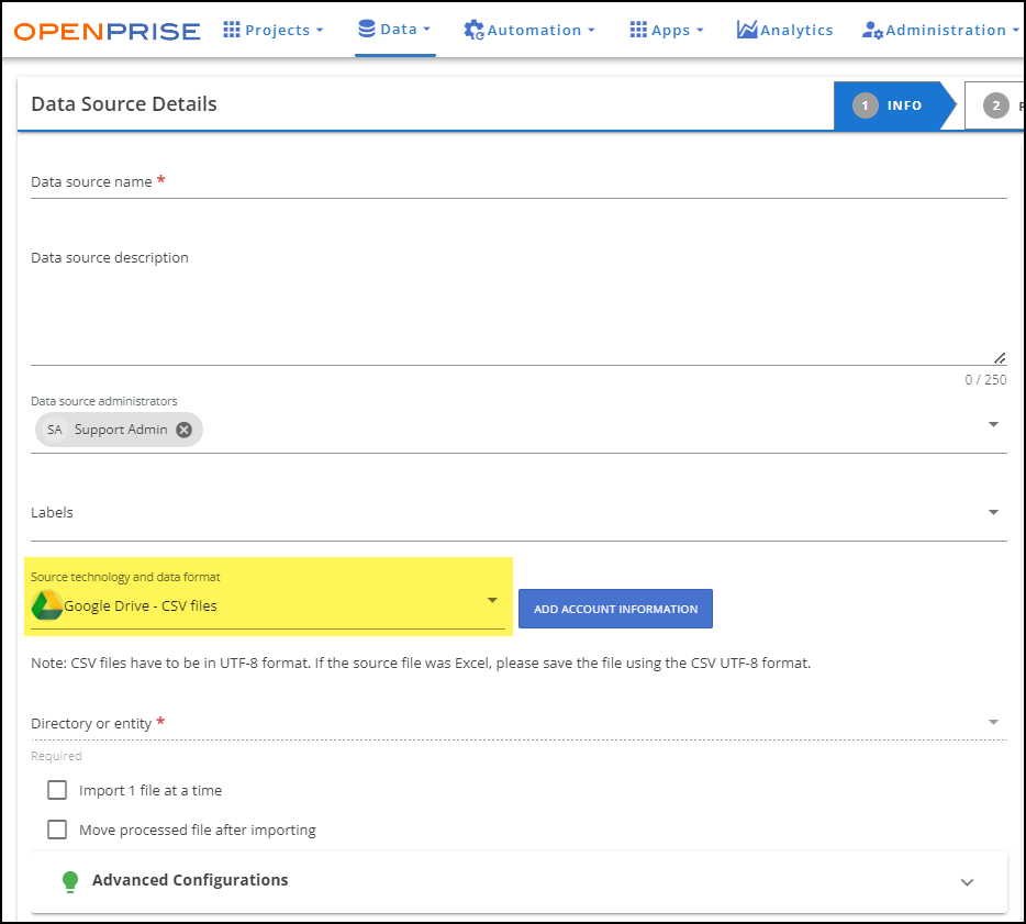 Connecting to Google Drive - CSV files – Help Center